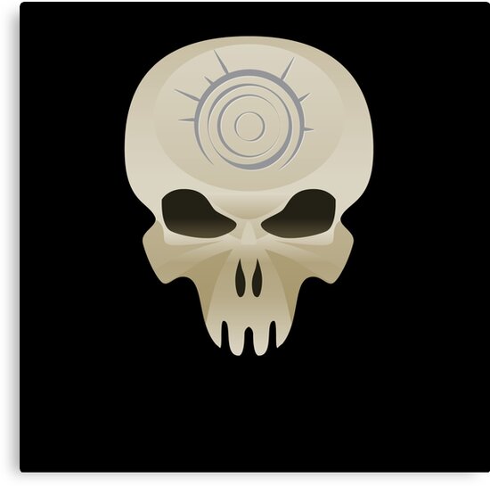 "Halo - Mythic Skull" Canvas Print by BitRadical | Redbubble