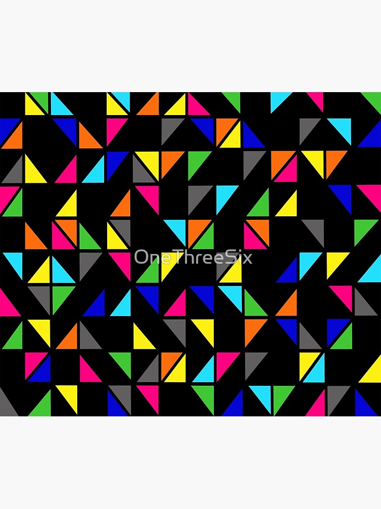 "Geometric Art with Rainbow Coloured Triangles Pattern " Poster for ...