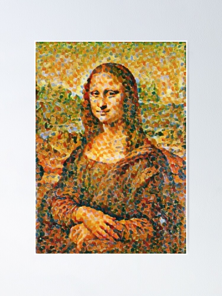 "da Vinci: Mona Lisa variations - La Gioconda Pontillism" Poster by ...