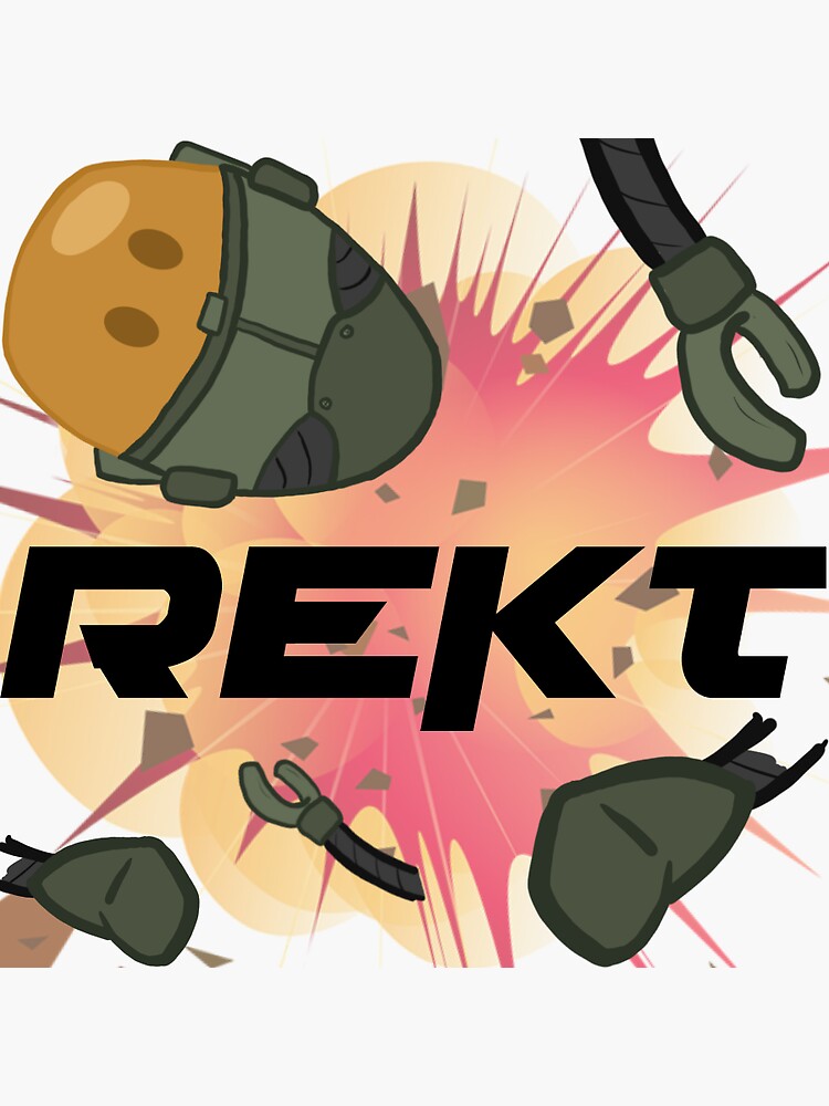 "REKT! H.T. Wells Emote" Sticker for Sale by HaloTitan | Redbubble