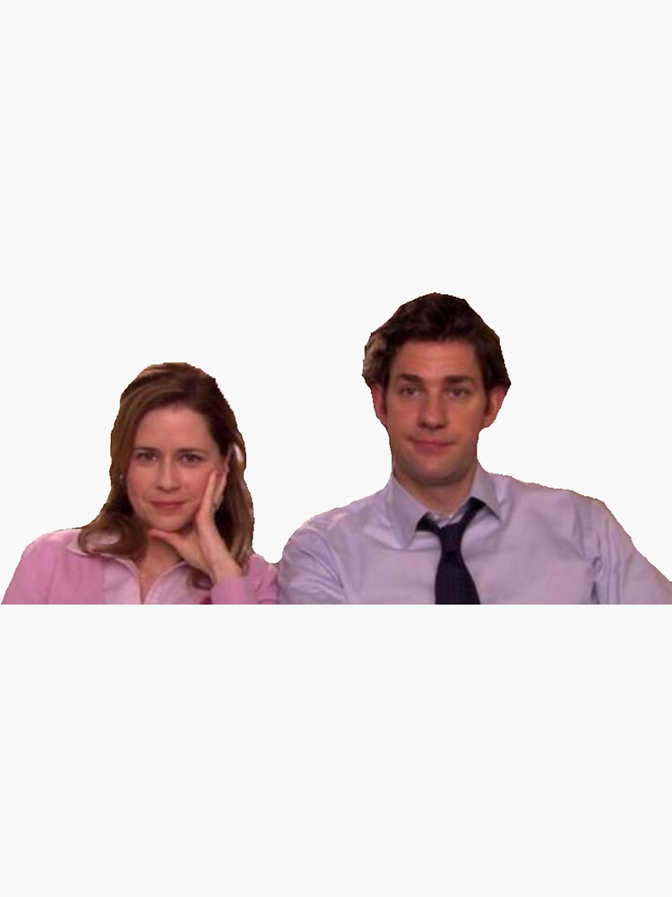 "Jim and Pam The Office" Sticker for Sale by savmalynne | Redbubble