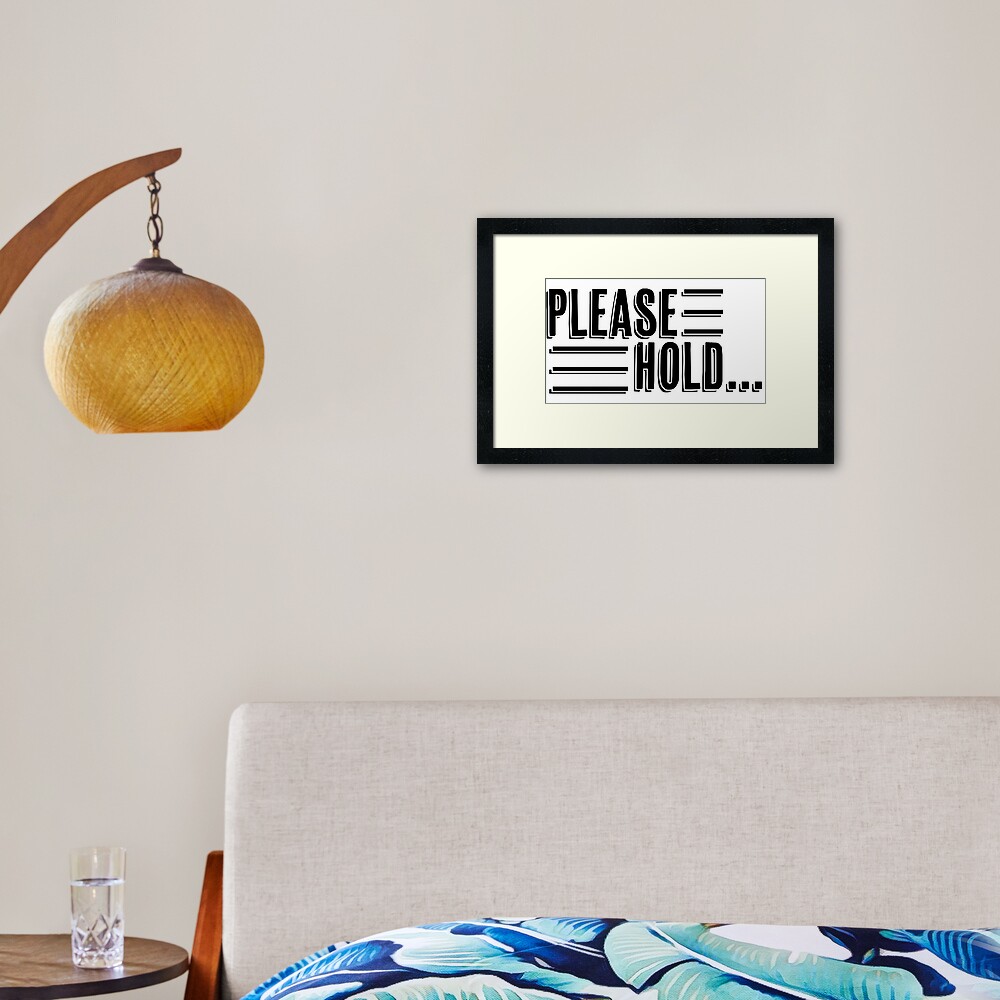 "Please Hold!" Sticker for Sale by LaDexis | Redbubble