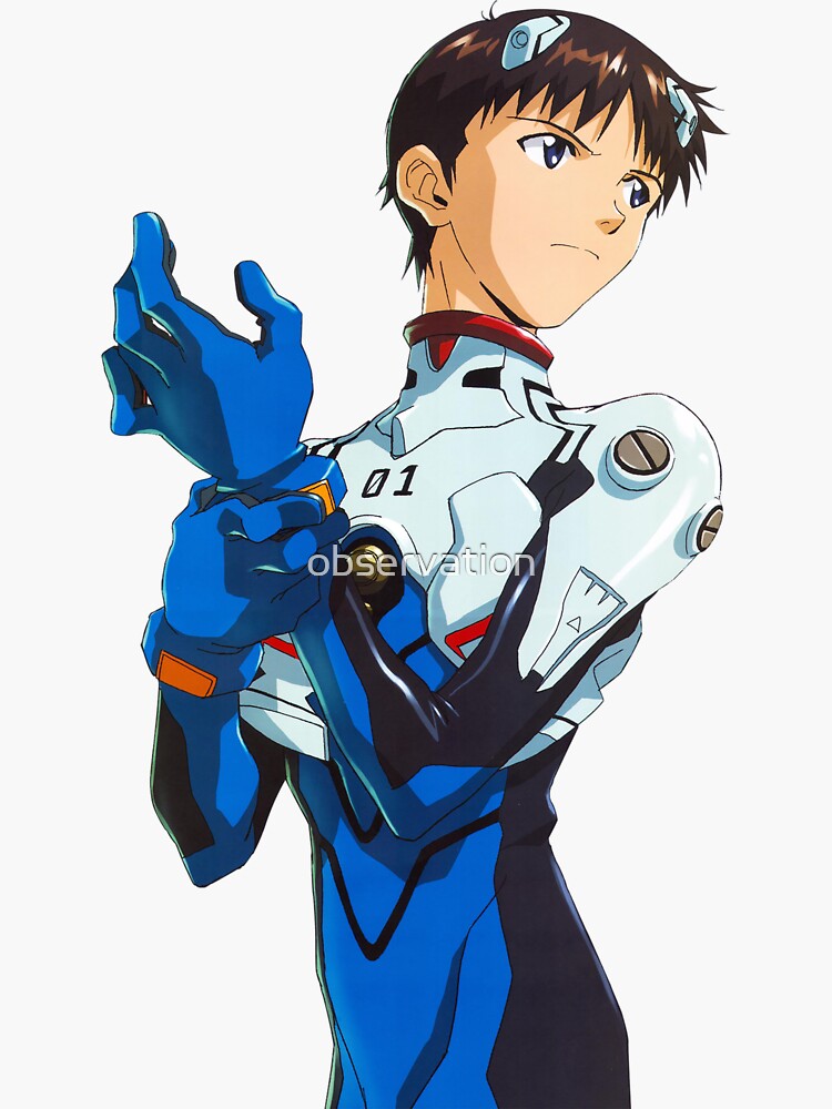 "Shinji Ikari - Neon Genesis Evangelion" Sticker for Sale by ...