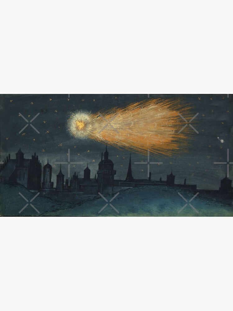 "Medieval Illumination of a Comet" Sticker by gwinna | Redbubble