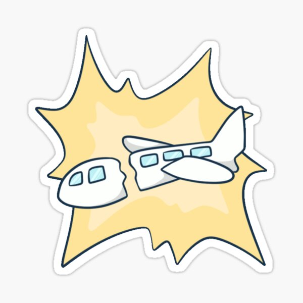 "Plane Crash" Sticker for Sale by Cybernonymous | Redbubble