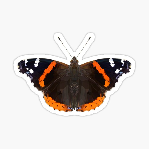 "Red admiral swallowtail butterfly" Sticker for Sale by edwardmhz ...