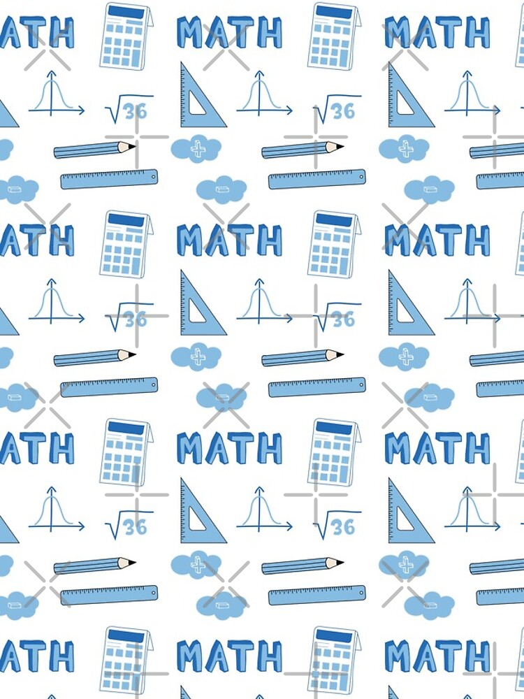 "Light Blue Math School Subject Sticker Pack" iPhone Case for Sale by ...
