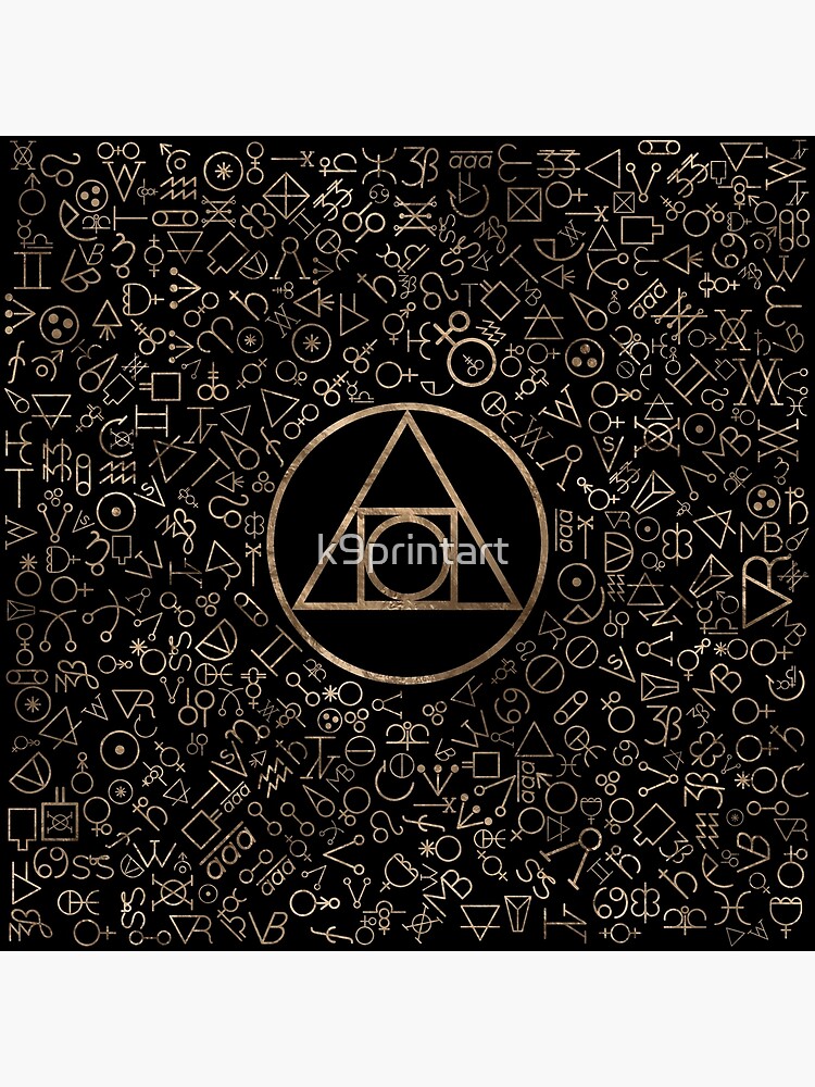 "Philosopher's stone symbol and Alchemical pattern #1" Canvas Print for ...