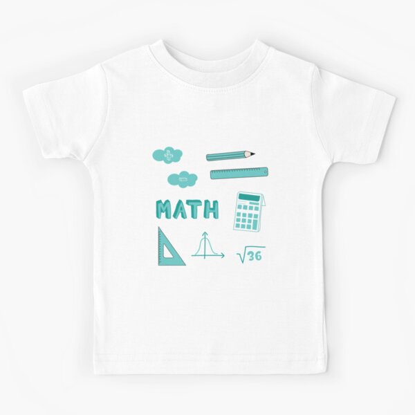 "Teal Math School Subject Sticker Pack" Kids T-Shirt for Sale by The ...