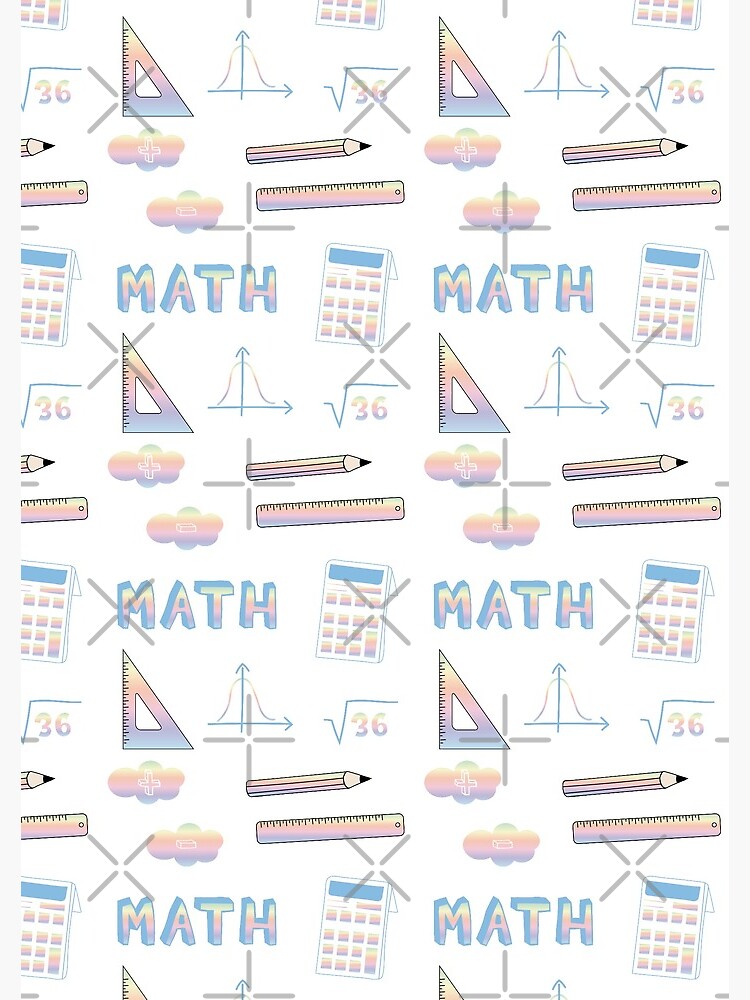 "Pastel Rainbow Math School Subject Sticker Pack" Spiral Notebook by ...