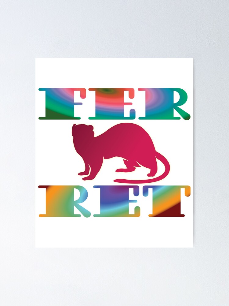 "Fancy Ferret design Pet Lovers Mom Dad Colorful Rainbow Swirl product ...