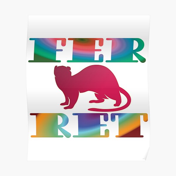 "Fancy Ferret design Pet Lovers Mom Dad Colorful Rainbow Swirl product ...