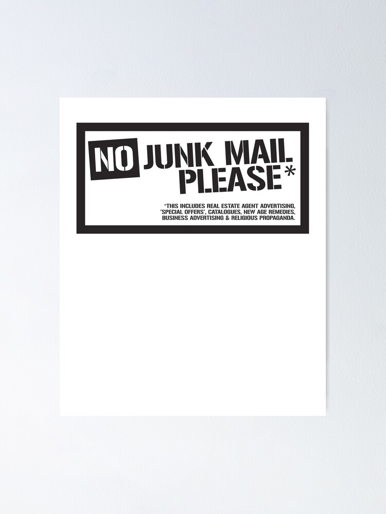 "No Junk Mail Please No Leaflets Menus Flyers Charity Bags or Salesmen ...