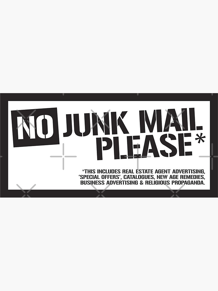 "No Junk Mail Please No Leaflets Menus Flyers Charity Bags or Salesmen ...