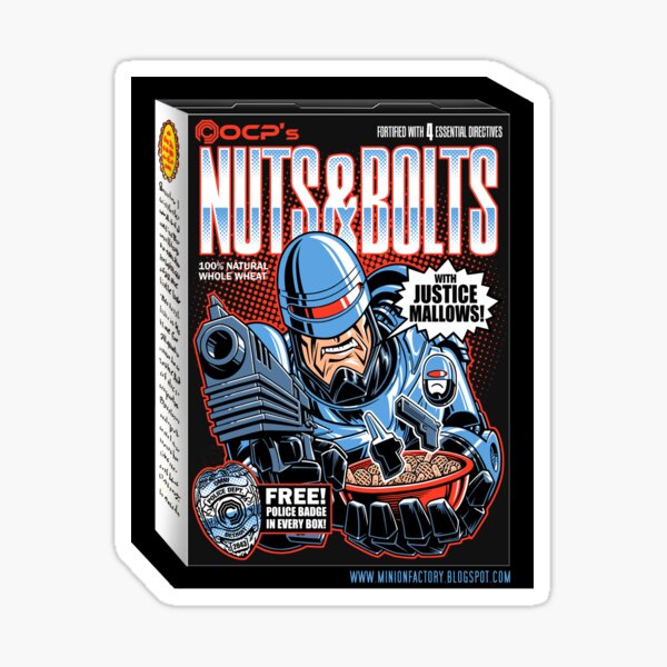 "NUTS & BOLTS!" Sticker for Sale by MINION-FACTORY | Redbubble