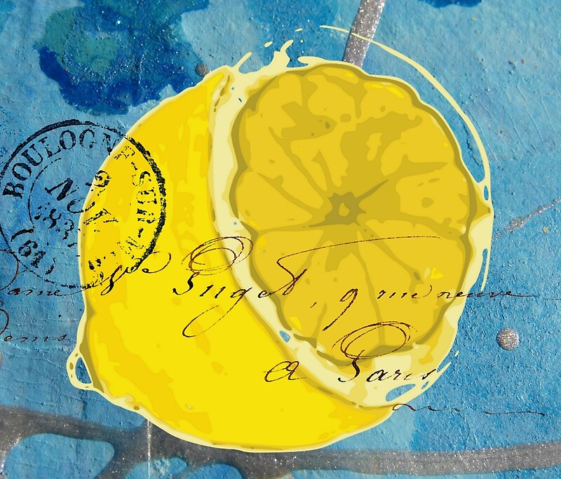 "Lemon Mixed Media Digital Art" by angelandspot | Redbubble