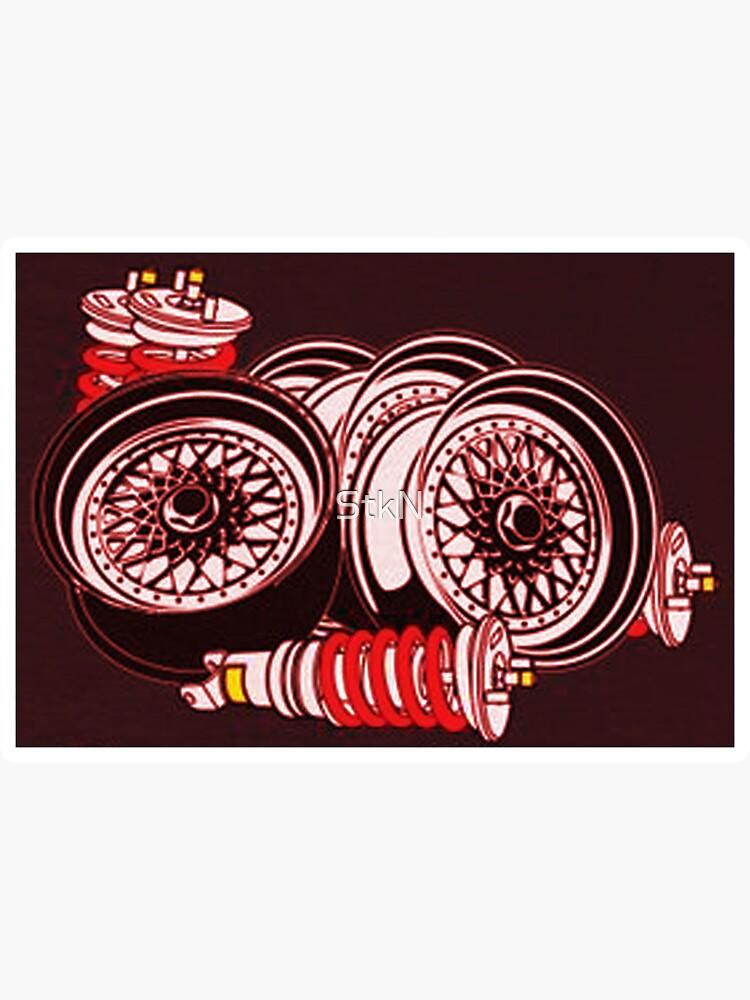 "BBS Coilovers" Sticker by StkN | Redbubble
