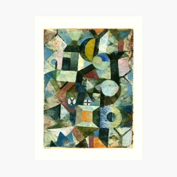 "Paul Klee | Composition with the Yellow Half-Moon and the Y" Art Print ...