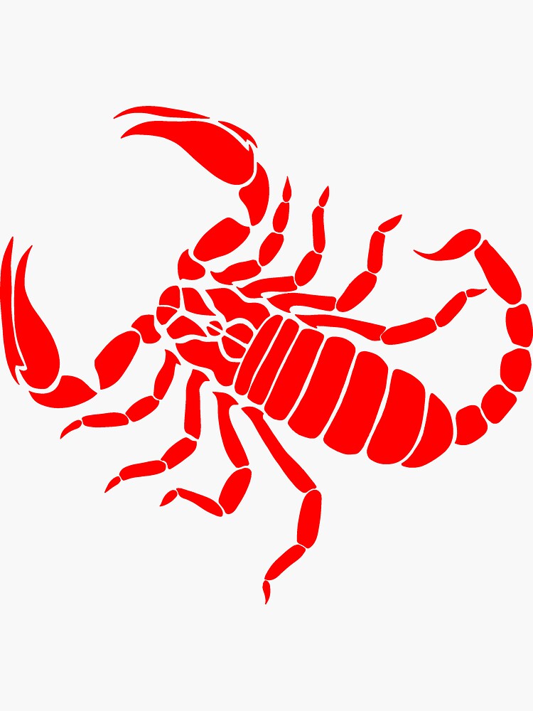 "red scorpion" Sticker by LEAVAEL | Redbubble