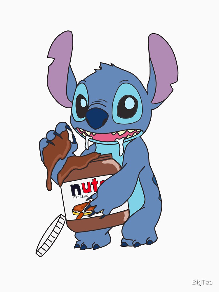 "Stitch discreetly eating nutella" T-shirt by BigTea | Redbubble