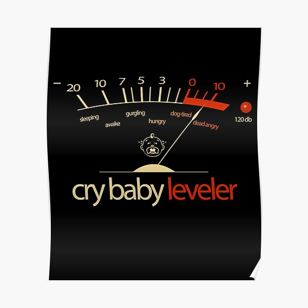 "CRY BABY LEVELER PEAK VU METER" Poster von leroygomez | Redbubble