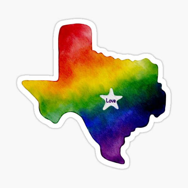 "Rainbow Texas sticker" Sticker for Sale by Zendays | Redbubble