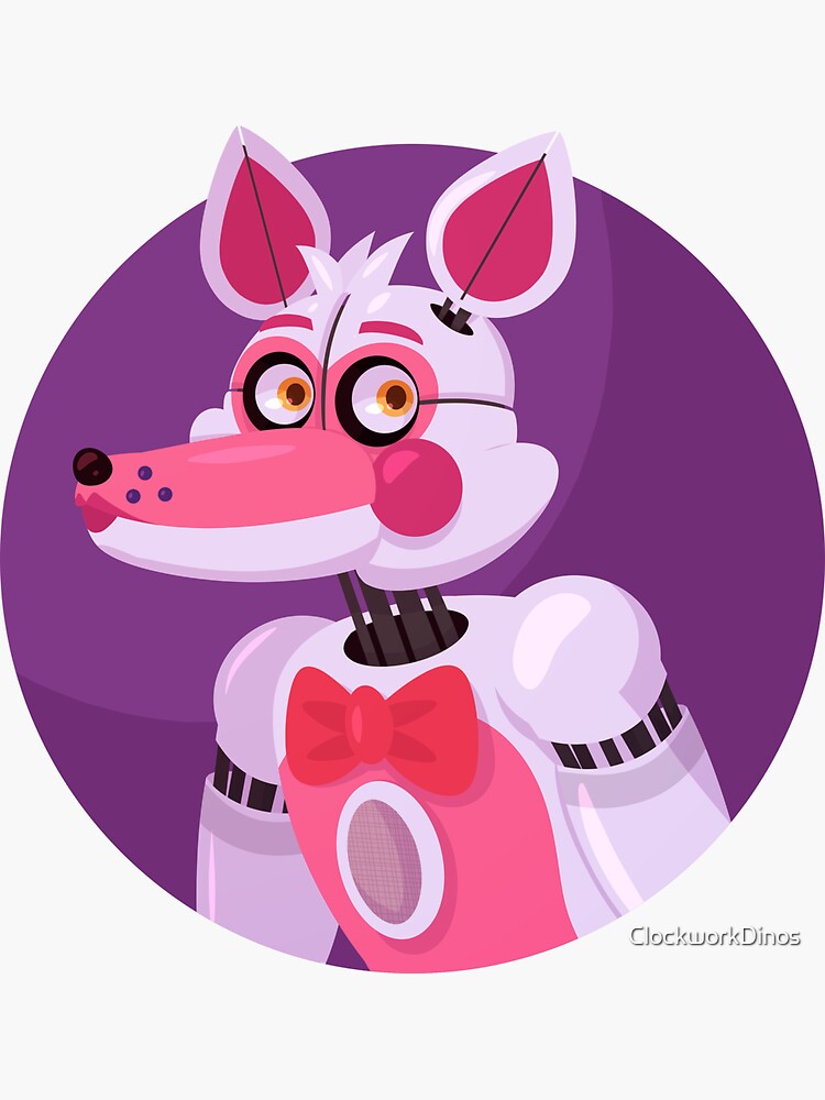 "Funtime Foxy" Sticker for Sale by ClockworkDinos | Redbubble
