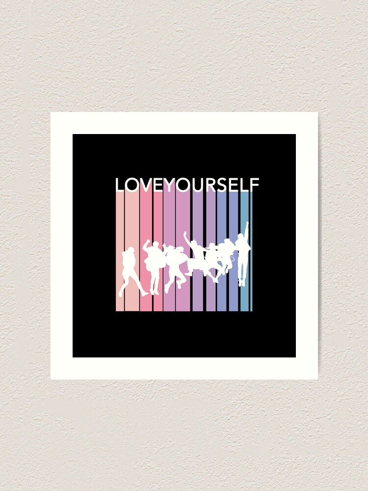 "Retro Love Yourself (white)" Art Print by Kiipleny | Redbubble