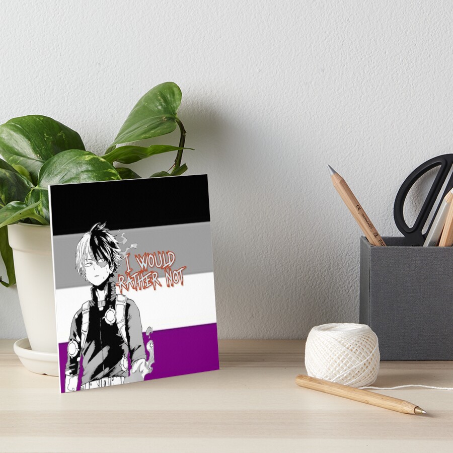 "My Hero Academia Todoroki Asexual Pride Flag" Art Board Print by ...