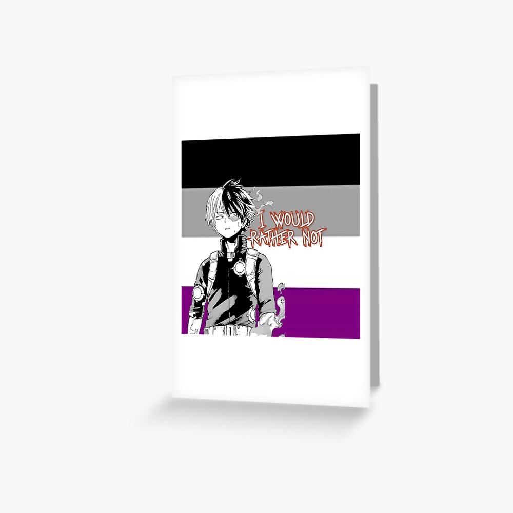 "My Hero Academia Todoroki Asexual Pride Flag" Greeting Card by ...