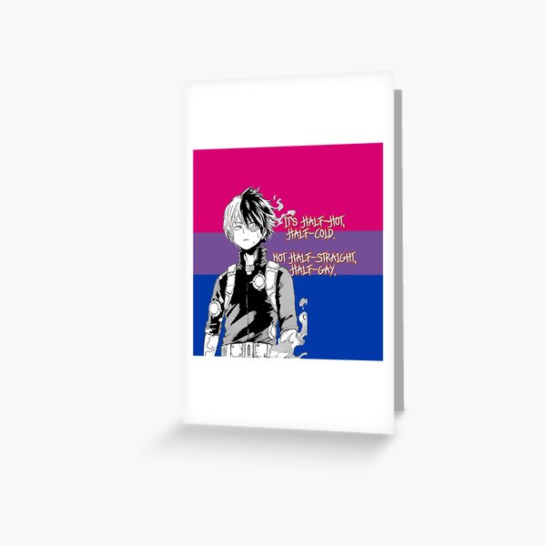 "My Hero Academia Todoroki Bisexual Pride Flag" Greeting Card for Sale ...