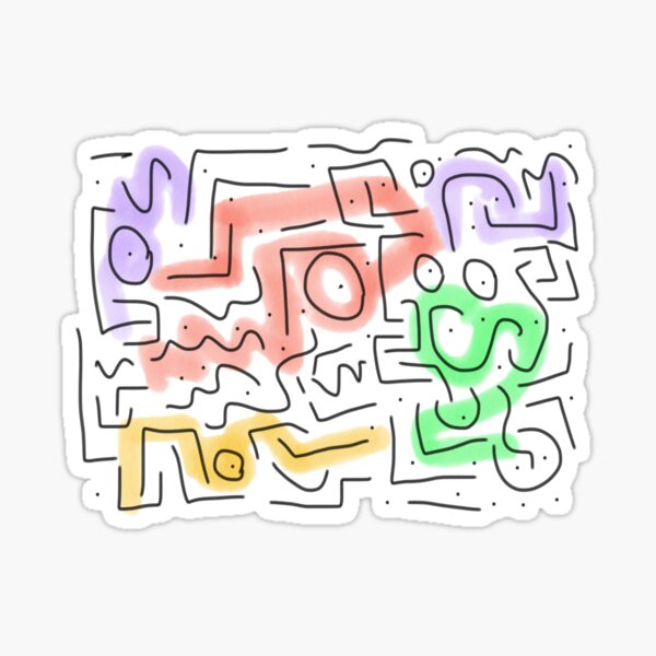 "Color Maze" Sticker for Sale by Tornagris | Redbubble