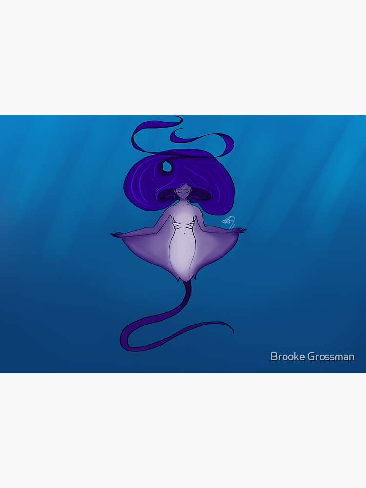 "Manta Ray Mermaid" Sticker by Ofowlsndragons | Redbubble