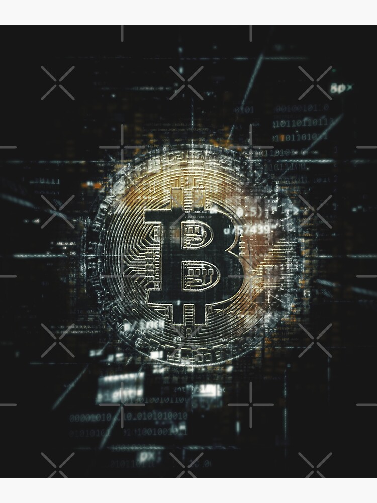 "bitcoin logo matrix" Sticker for Sale by infleims | Redbubble