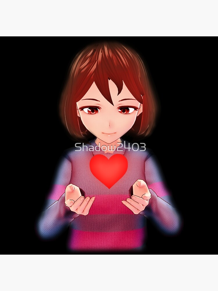 "Undertale Frisk with Heart" Poster for Sale by Shadow2403 | Redbubble