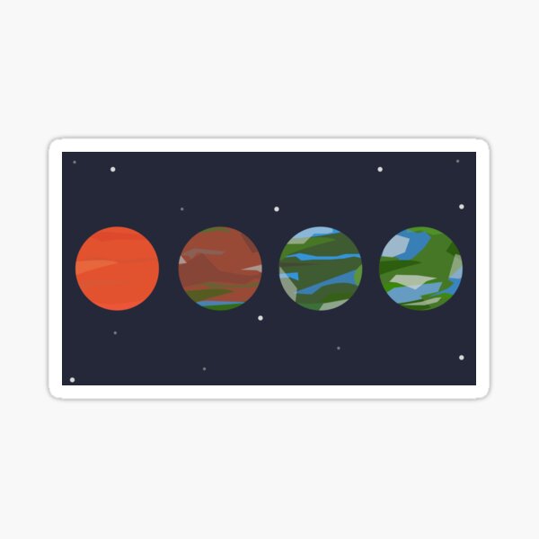 Terraform Mars Stickers | Redbubble