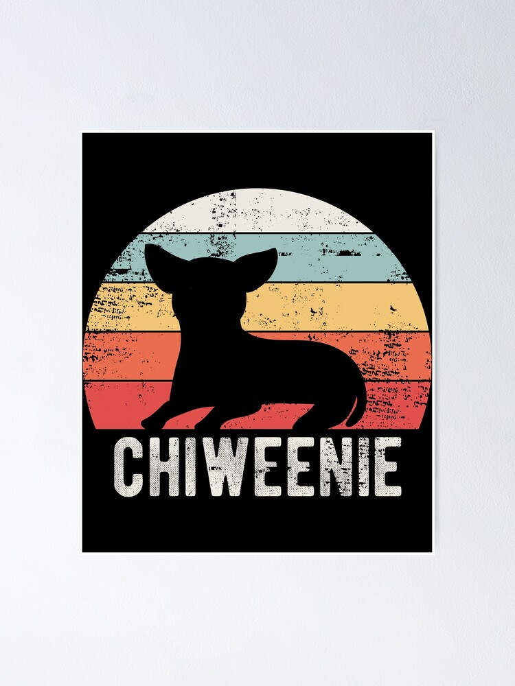 Póster «Producto retro lindo de la silueta del regalo de Chiweenie para ...