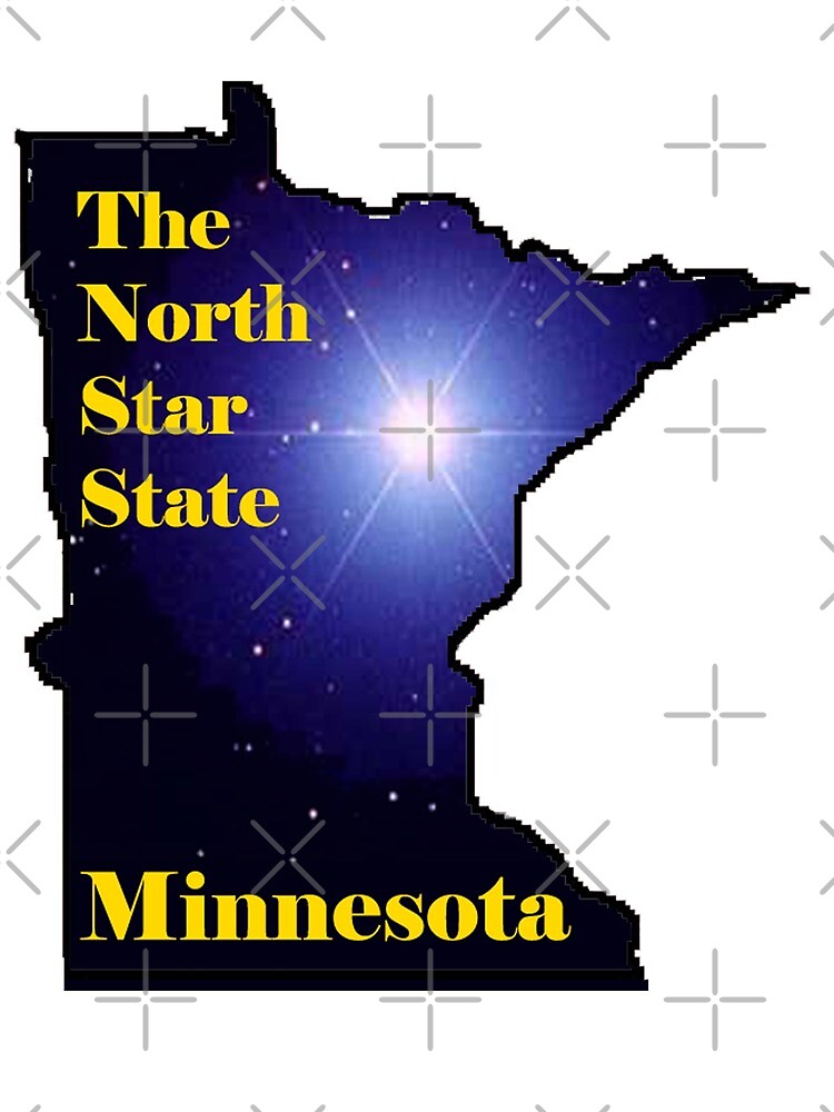 "Minnesota Map with State Nickname: The North Star State" Postcard for ...