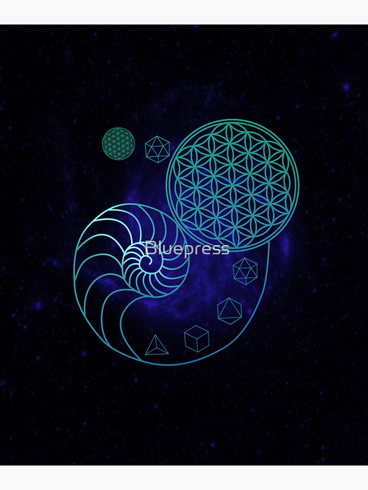 "Sacred Geometry Spiral of Creation" Sticker by Bluepress | Redbubble
