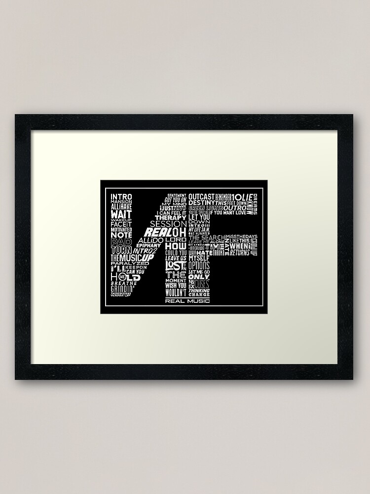 "NF - Word Collab Design (The Search)" Framed Art Print for Sale by ...