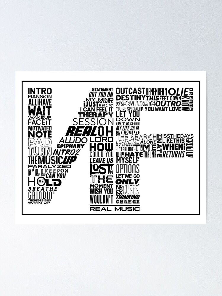 "NF - Word Collab Design (The Search)" Poster for Sale by TheDFDesigns ...