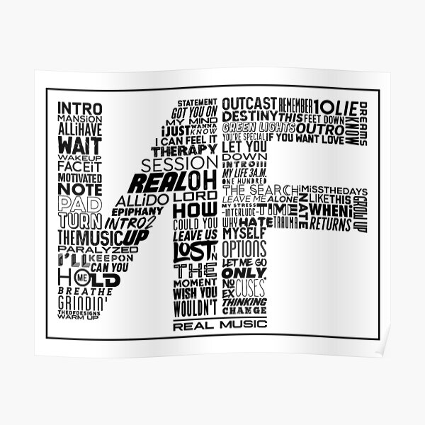 "NF - Word Collab Design (The Search)" Poster for Sale by TheDFDesigns ...