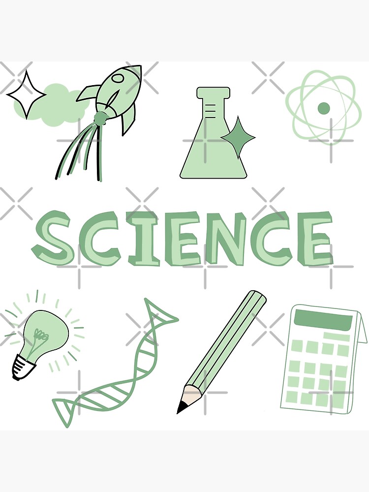 Póster «Light Green Science School Subject Pack de pegatinas» de The ...