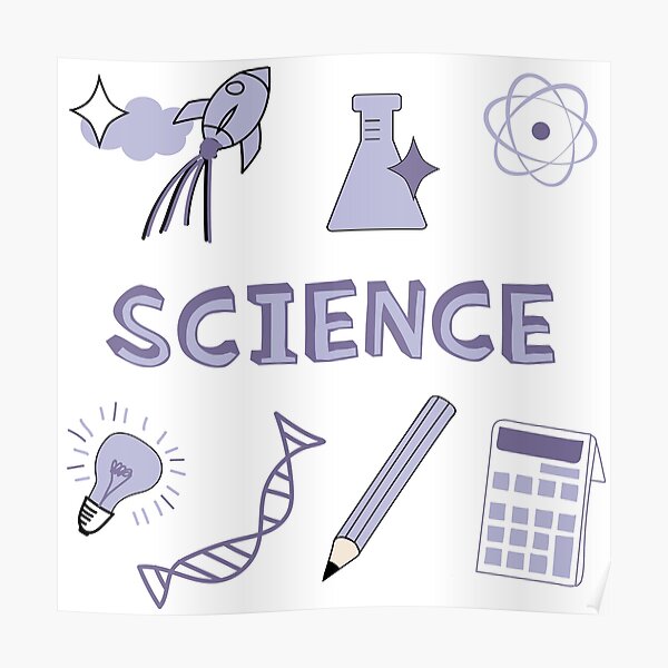 "Light Purple Science School Subject Sticker Pack" Poster by The-Goods ...
