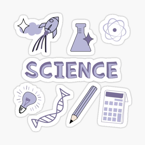 "Light Purple Science School Subject Sticker Pack" Sticker for Sale by ...