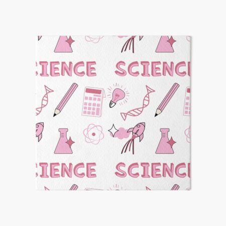 "Pink Science School Subject Sticker Pack" Art Board Print by The-Goods ...