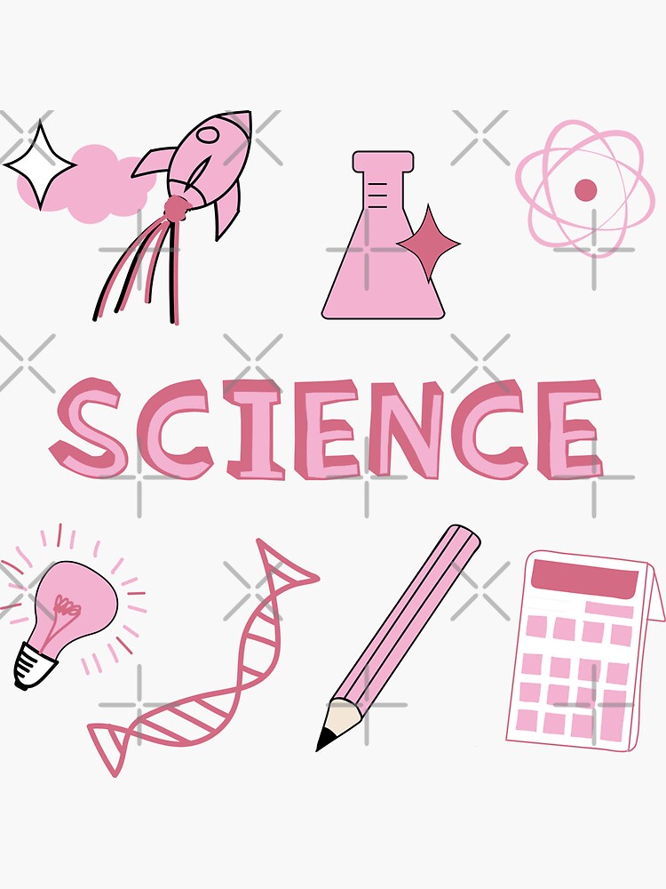"Pink Science School Subject Sticker Pack" Sticker for Sale by The ...
