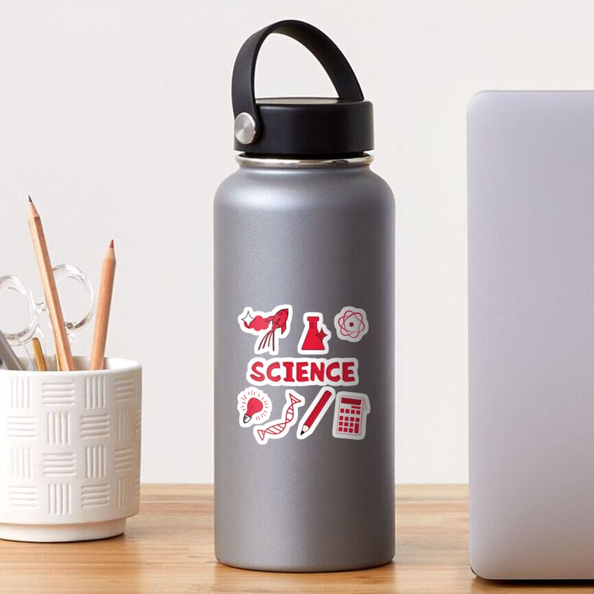 "Red Science School Subject Sticker Pack" Sticker by The-Goods | Redbubble