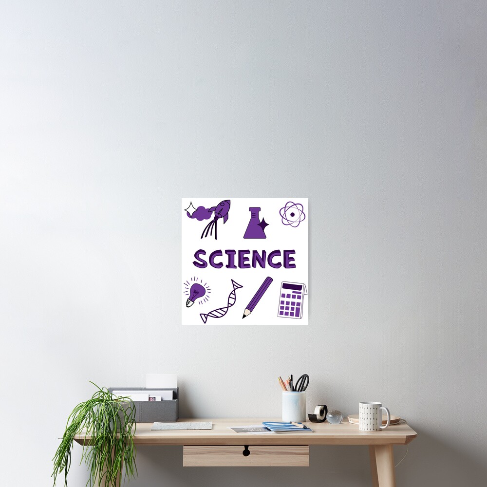 "Purple Science School Subject Sticker Pack" Poster by The-Goods ...