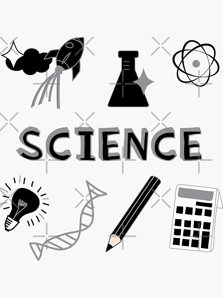 "Black Science School Subject Sticker Pack" Sticker for Sale by The ...